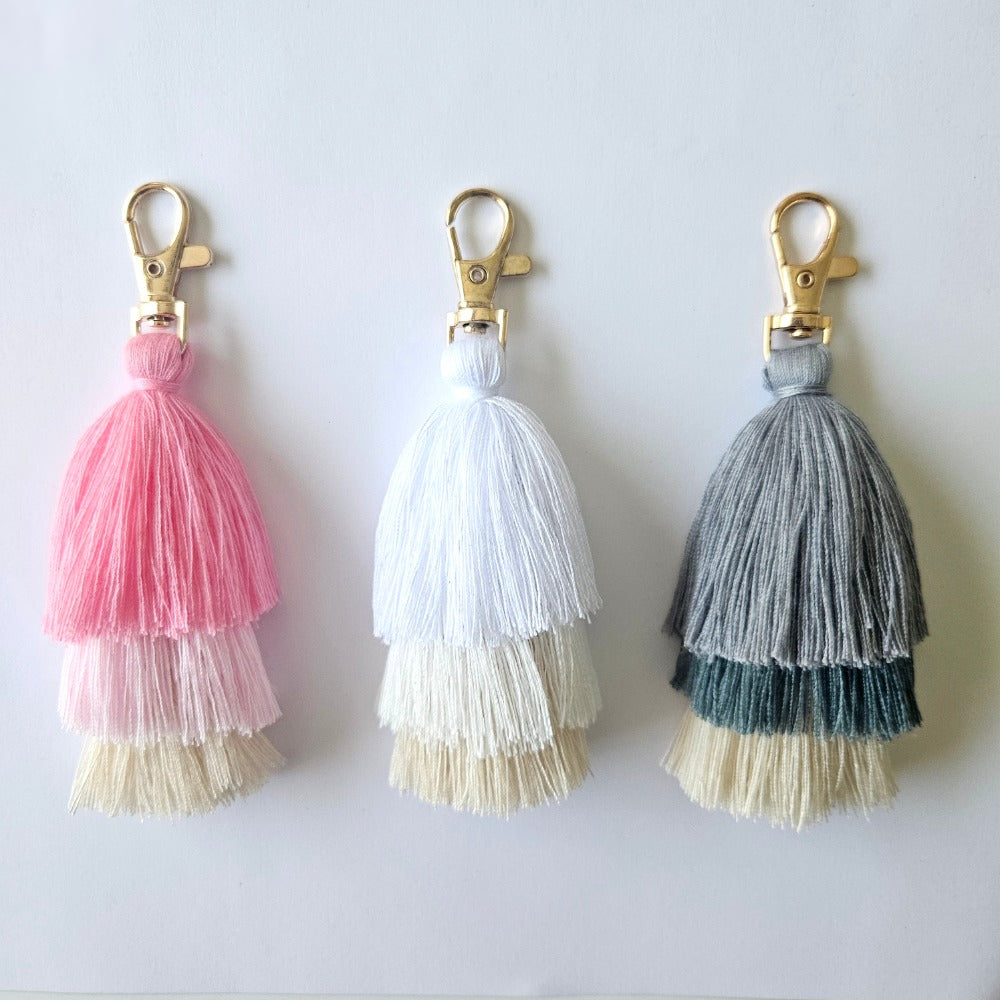 Layered Keychain Tassels | Hey Beadly