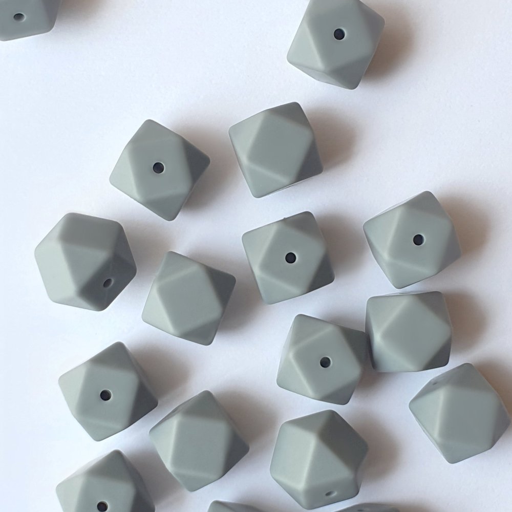 17mm Hexagon Silicone Beads | Hey Beadly