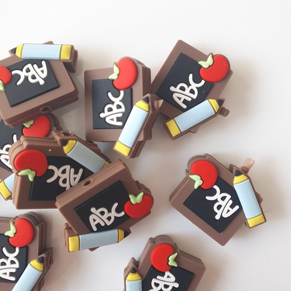 Teacher Blackboard Silicone Beads | Hey Beadly