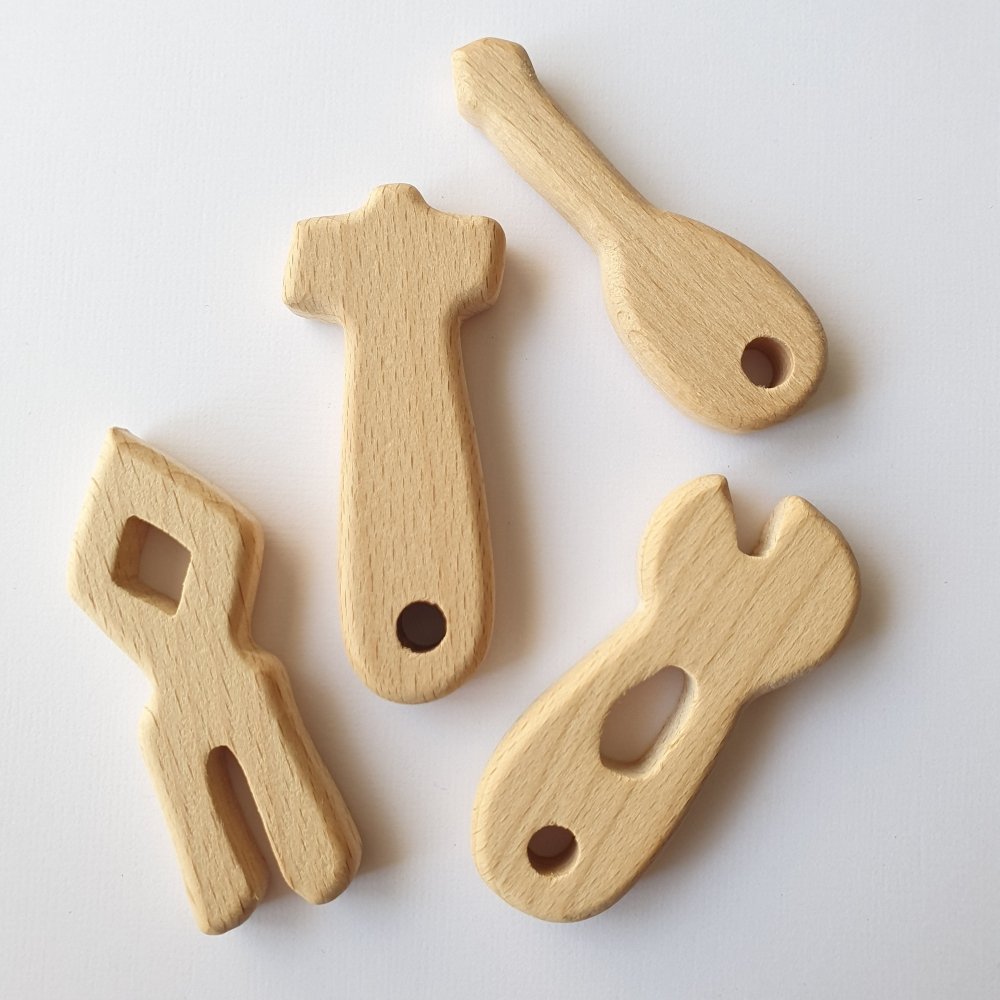 Tools Beech Wood Teether Set | Hey Beadly